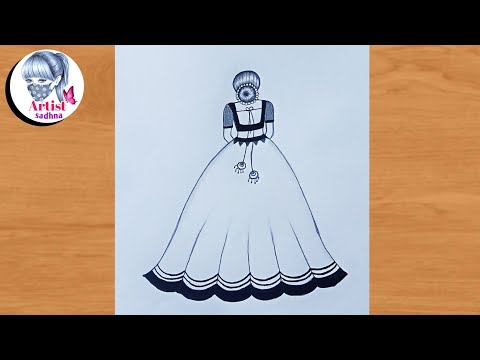 Girl drawing easy backside // Pencil sketch for beginners // How to draw a girl