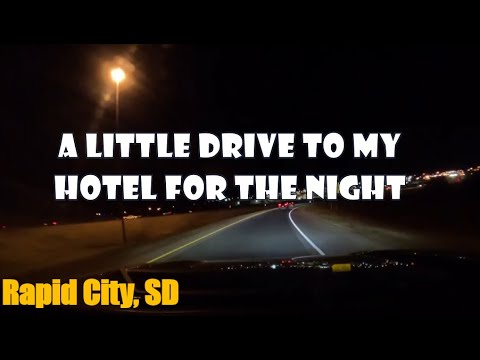 Driving from Downtown Rapid City SD to my hotel #driving #nighttime #nightdriving #views #rapidcity