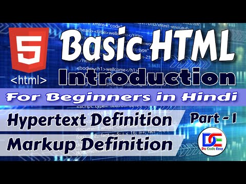 HTML Tutorial for Beginners in HINDI [PART-1] Hypertext & Markup Definition - Web Development Series
