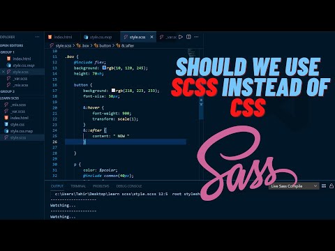 How to use SCSS(SASS) | What is scss | learn scss in 20 Minutes