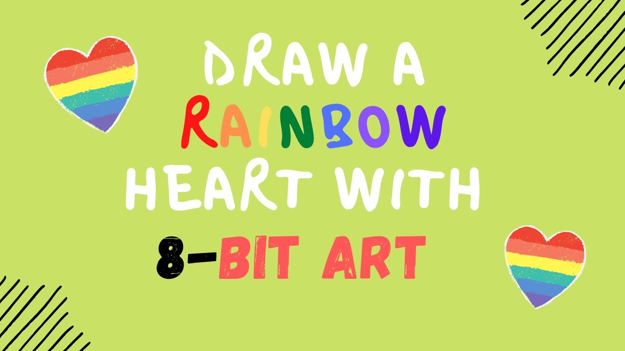 Pixel Art: How to Draw a Rainbow Heart in 5 Minutes on Make 8 Bit Art