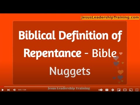 Bible Definition of Repentance