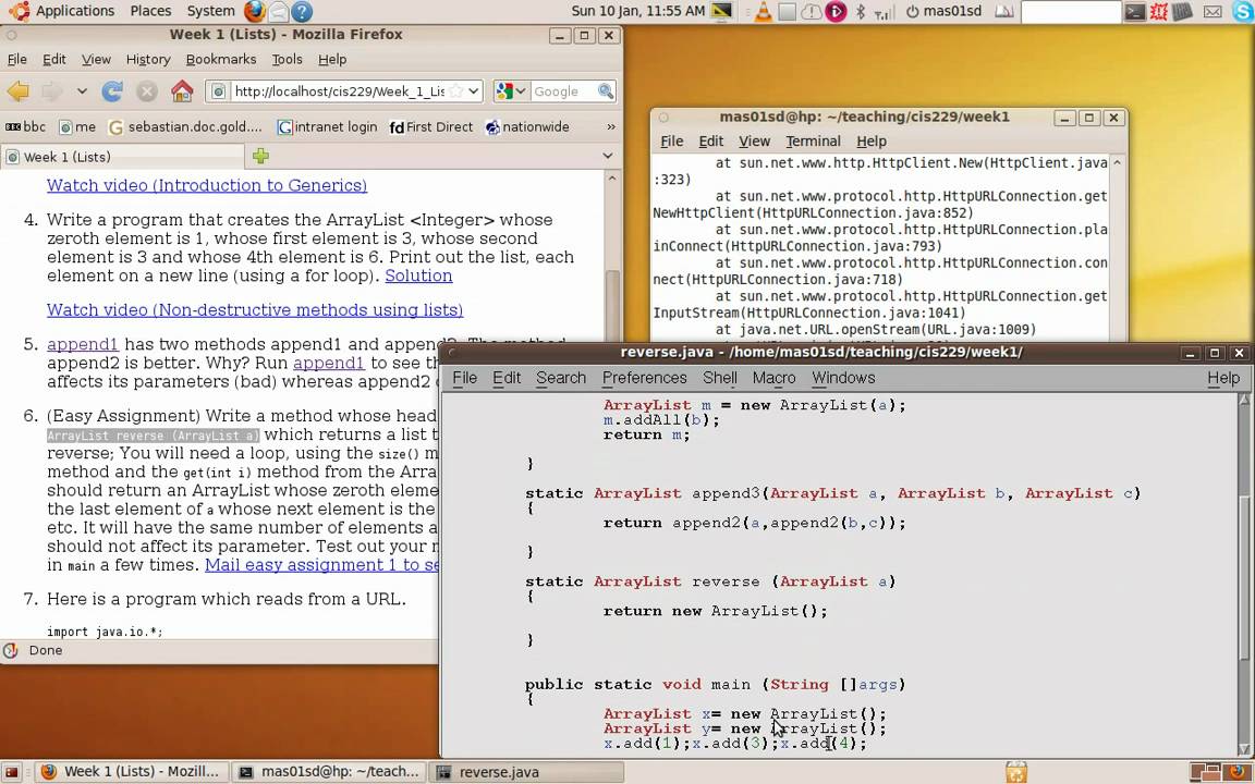 Reversing a list in Java