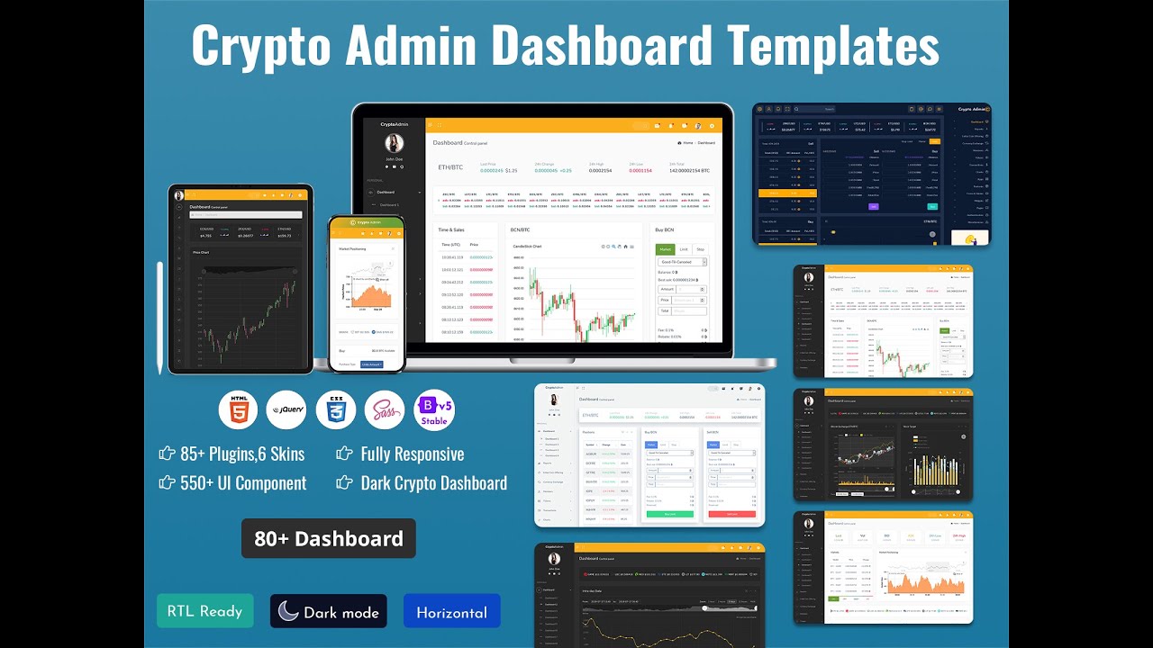 Fully Responsive Crypto Dashboard With Crypto Admin UI Kit