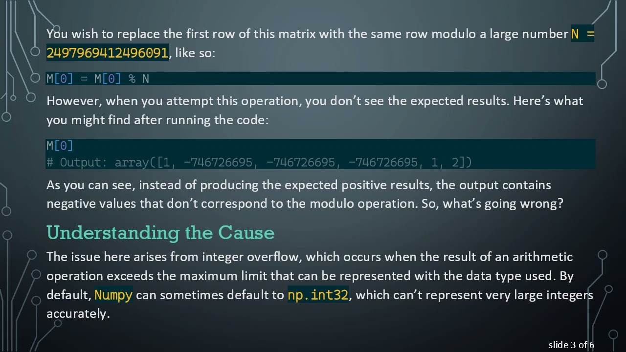 Resolving Numpy Array Issues: Understanding Integer Overflow