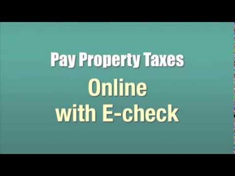 Pay Property Taxes Online with E check