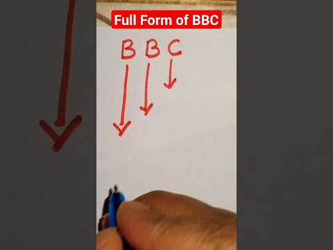 Full Form of BBC #shorts #uniqueknowledge #shortsviral #fullform #commonabbreviations