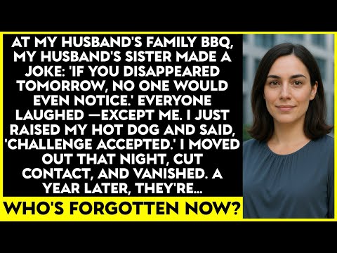At Our Family BBQ, My Husban'ds Sister Made a Joke: ‘If You Disappeared Tomorrow, No One Would Even.