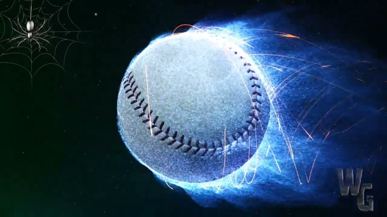 Baseball Flying in Flames 4K Loop