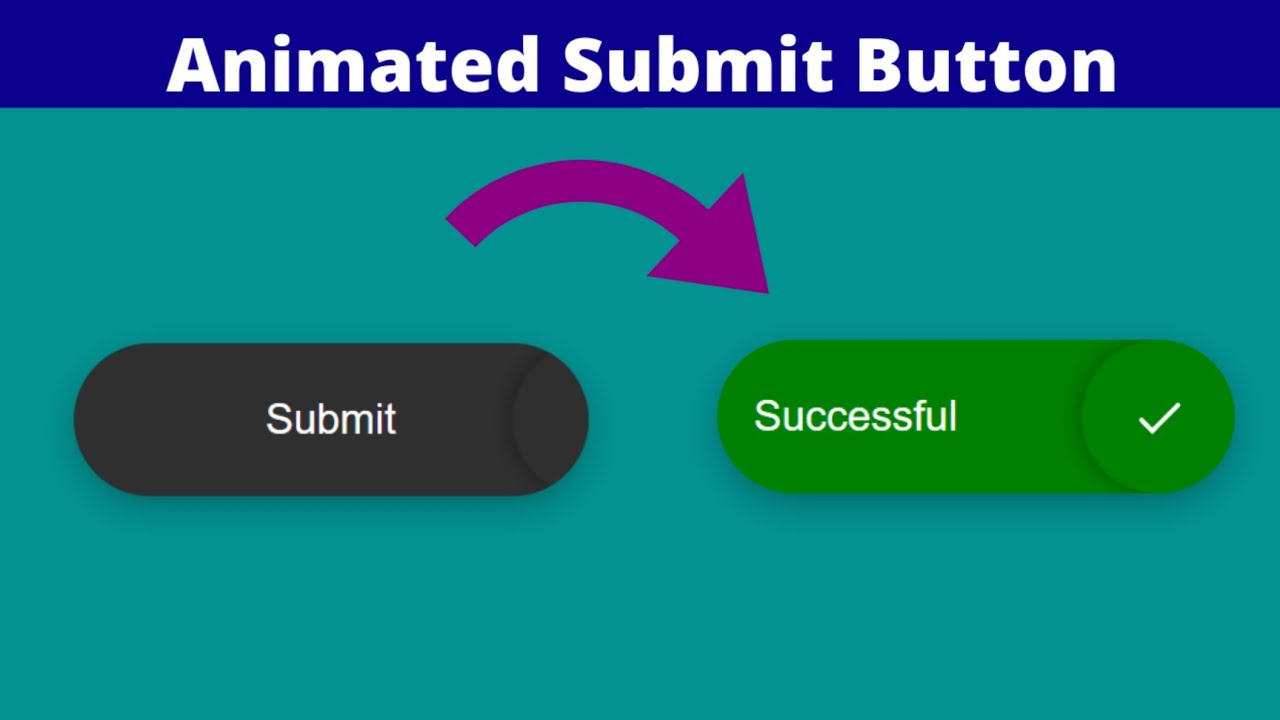 How to create animated submit button using html css and simple javascript