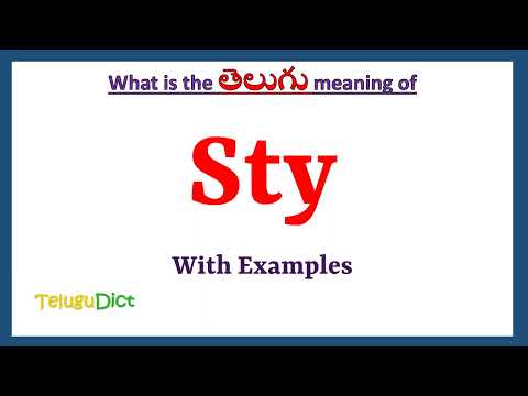 Sty Meaning in Telugu | Sty in Telugu | Sty in Telugu Dictionary |