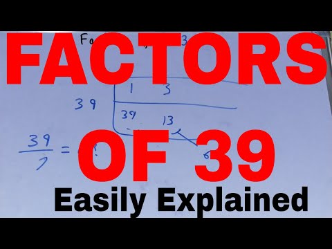 Factor of 39|How to find factors of 39|39 factors|All factors of 39|Find factors of 39 explained