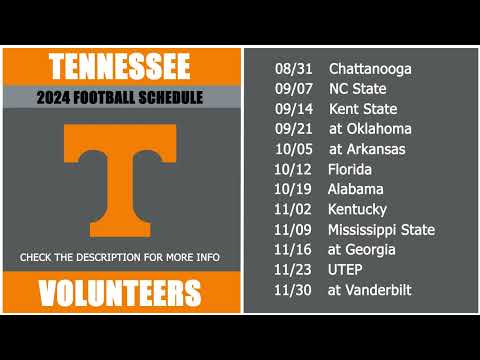 2024 Tennessee Volunteers Football Schedule