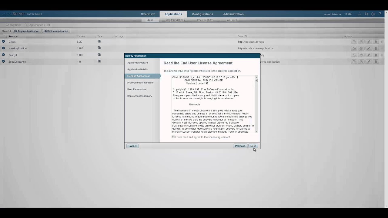 Managing Applications in Zend Server