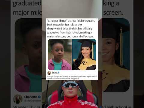 Stranger Things actress Priah Ferguson best known for her role as the sharp-witted Erica Sinclair