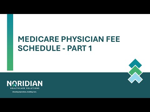 Medicare Physician Fee Schedule: Part 1