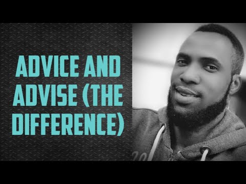 ADVICE vs ADVISE (the difference) #learnenglish #grammar #englishgrammar