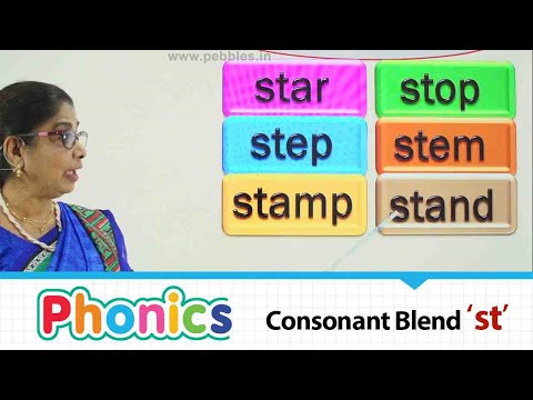 Consonant Blends | beginning consonant blend 'st' | Phonics| Basic English educational Part-92
