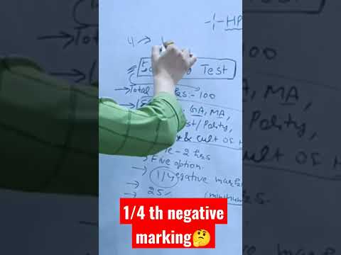 1/4 th negative marking #hpsc #hpscpgt #hpscexam #exampattern2023 #shorts #shortfeed #shortvideo
