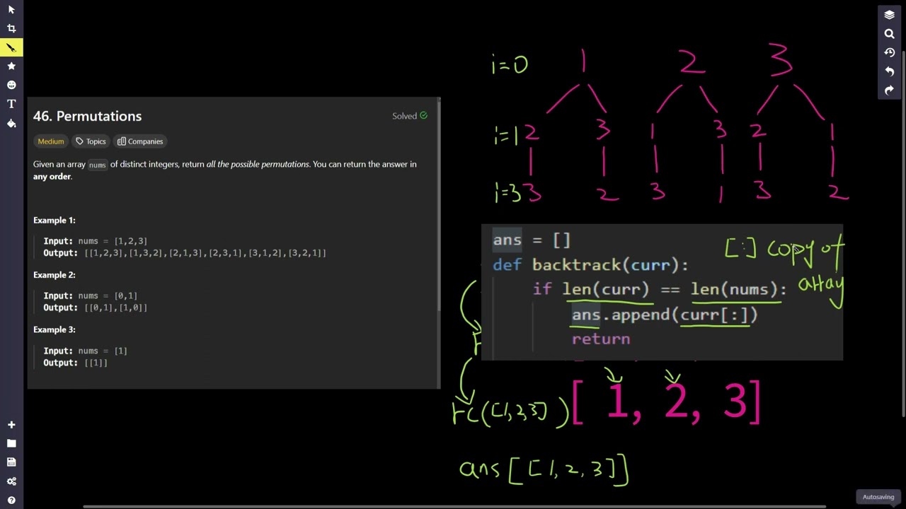 Amazon Interview Question Leetcode 46. Permutations