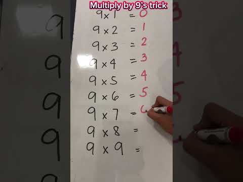 Multiply by 9’s trick #mathstricks #maths