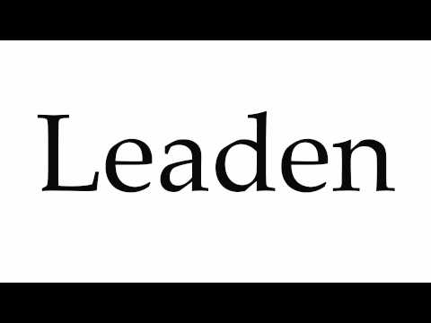 How to Pronounce Leaden