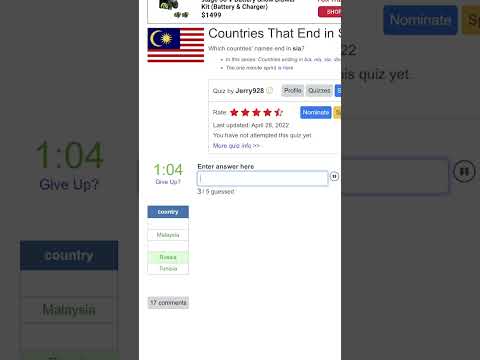 Can You Name All 5 Of The Countries Ending In Sia?