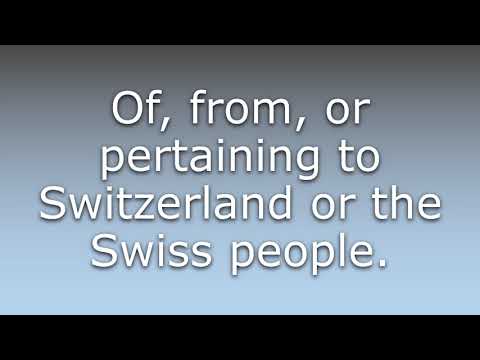 What does Swiss mean?