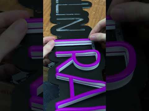 Pink π©· neon π black acrylic lic #neon#acrylic#branding#logo #viralreels#boost#trending