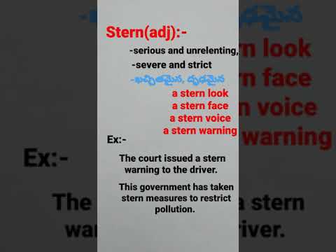Stern(adj) ||everyday vocabulary ||today's word-stern