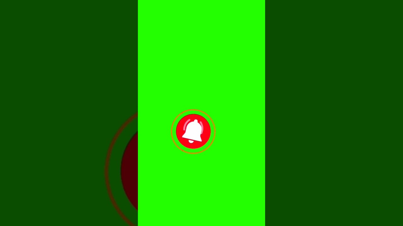 YouTube Notification Bell Button Animation Template | bell icon green screen