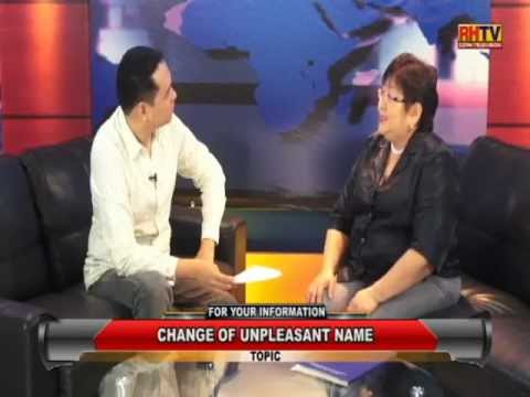 RHTV - Kumpletos Rekados - FYI - How to change an "Unpleasant Name" of a child in Birth Certificate