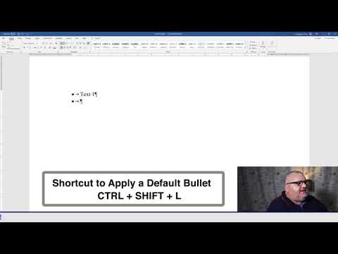 How to Insert Bullet Points in Word Using a Keyboard Shortcut
