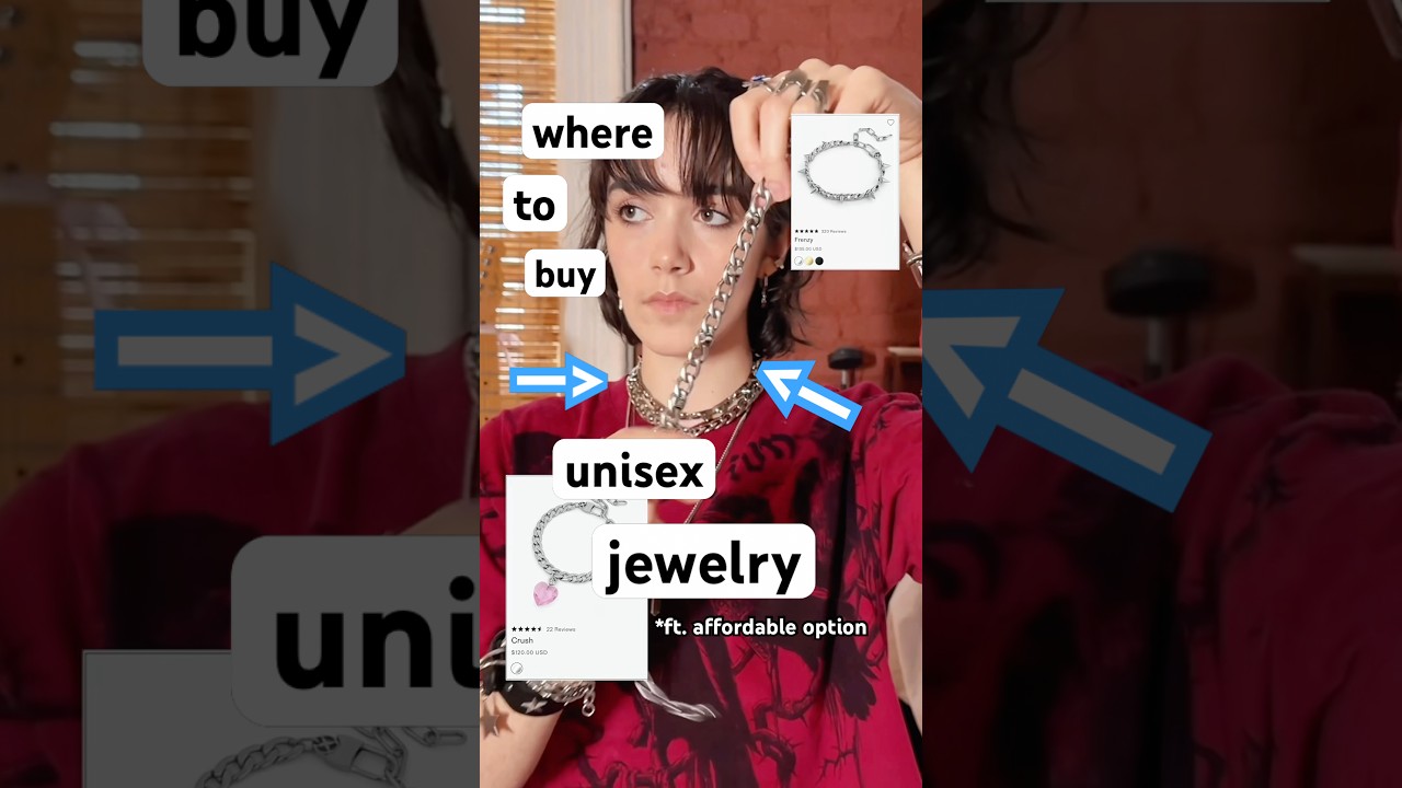where i get COOL unisex jewelry (PART 1!) ⛓️✨ #jewelry #styleinspo #unisex #androgynous #fashion