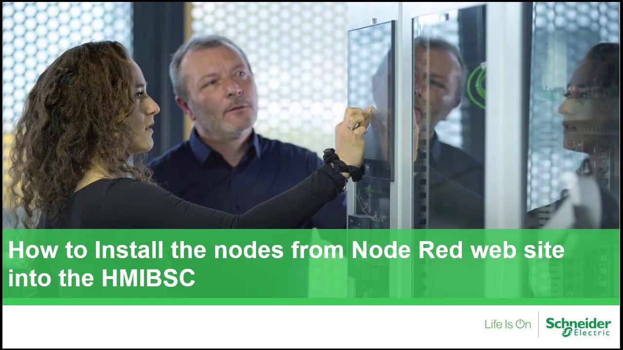 How to Install the nodes from Node Red web site into the HMIBSC