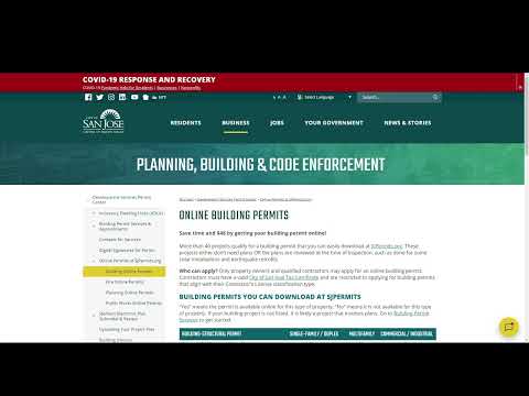 Demo of SJPermits Self-Administered Simple Building Permit