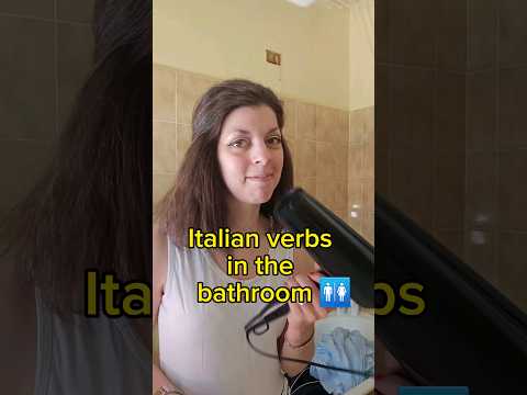 ✨️ Italian verbs in the bathroom 🚻 🇮🇹 #learnitalian #aprenderitaliano #italianonline #italian