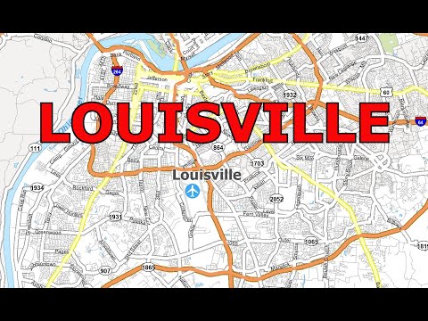 map of Louisville Kentucky