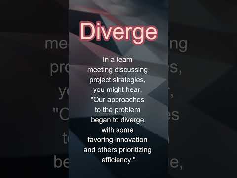 Diverge #vocabularyboost #languagelearners #learnenglish #englishvocabulary #vocabulary #english