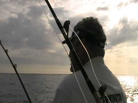 We hook a double of Sailfish in Costa Rica as we are pulling lines on the Dream Catcher
