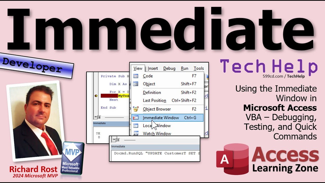 Using the Immediate Window in Microsoft Access VBA - Debugging, Testing, and Quick Commands