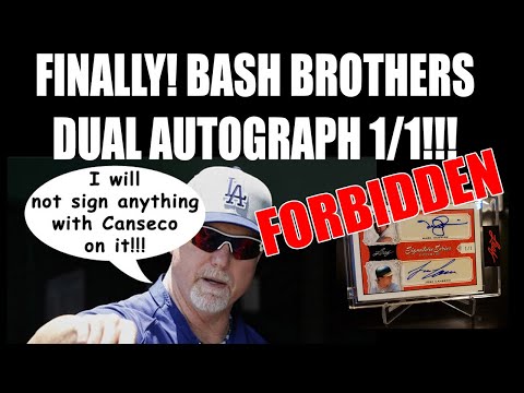 FORBIDDEN!!! FINALLY: BASH BROTHERS Dual Auto Canseco McGwire On the SAME CARD!!! 1/1