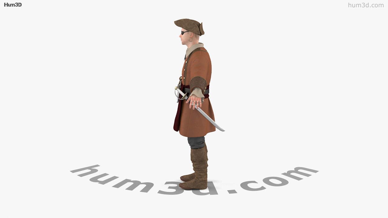 Pirate Captain 3D model by 3DModels.org