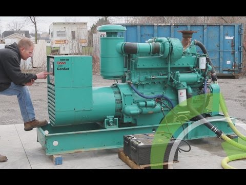 Green Industrial - USED DIESEL GENERATOR FOR SALE 155 KW CUMMINS NT 855 G ONAN 12 LEAD 355 HP