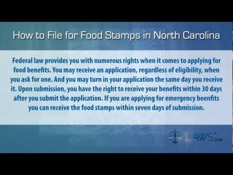 How to File for Food Stamps North Carolina