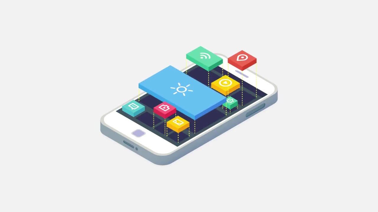 Animated Isometric iPhone Applications - 3D