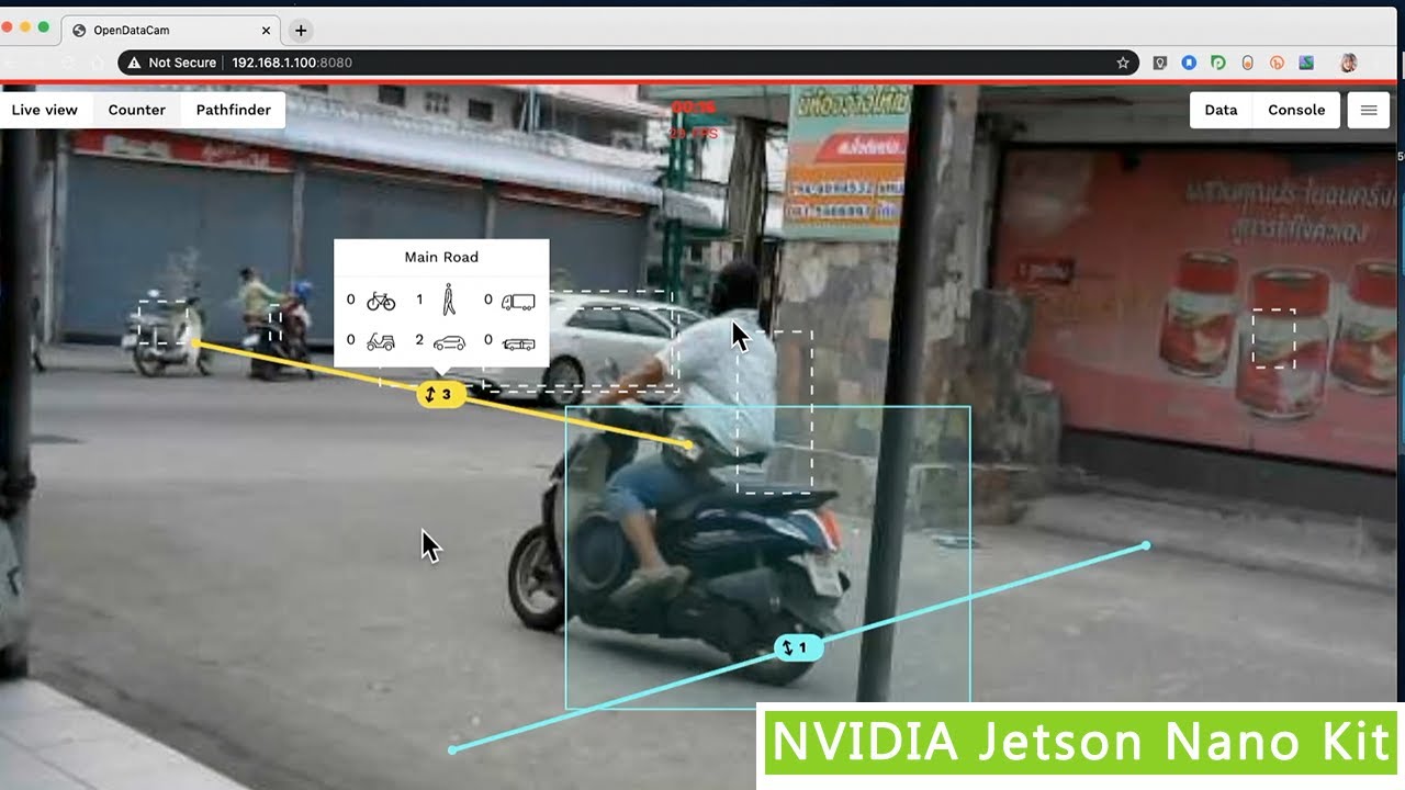Tracks moving objects with OpendataCAM - JETSON NANO