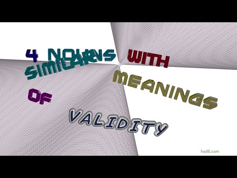 validity - 5 nouns synonym of validity (sentence examples)