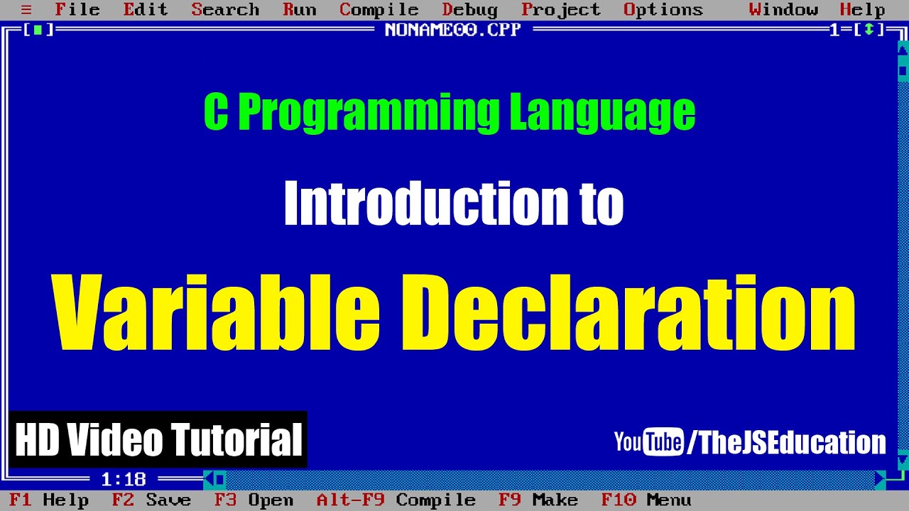 Variable Declaration in C Programming | HD Video Tutorial