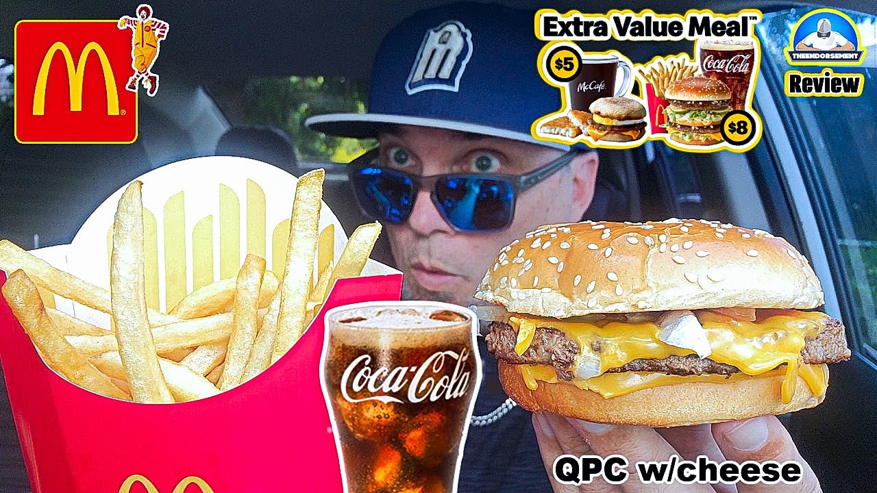 McDonald's® Quarter Pounder With Cheese Extra Value Meal Review!🍔 | How Good Is It? | theendorsement